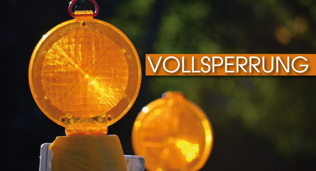 Vollsperrung des Hafentunnel in Frankfurt wegen Wartungsarbeiten